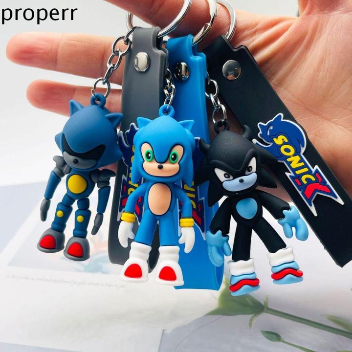 PROPERR การ์ตูน Kawaii ตุ๊กตา Sonics ของตกแต่ง เสน่ห์กระเป๋า ของขวัญวัน ...