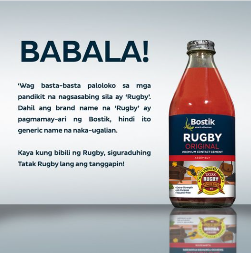 Bostik 100% Original Rugby Premium Contact Cement 45ml | Lazada PH