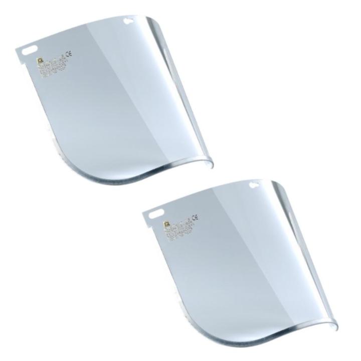 2 PCS. Blue Eagle FC25 Clear Visor Polycarbonate Face Shield Face ...