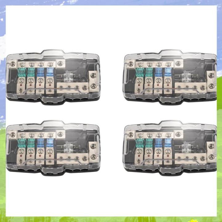 (GYIT) 4X Multi-Functional LED Car Audio Stereo ANL Fuse Holder ...