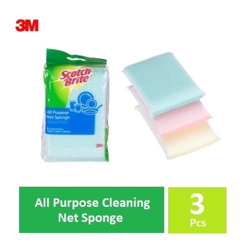 3M Scotch Brite All Purpose Cleaning Net Sponge (3pc / pack) | Lazada