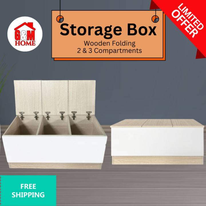 G&M Home Multifunction Folding Stool Storage Box Furniture Chair ...