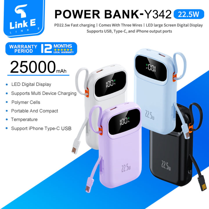 Linke Original Powerbank fast charging PD22.5W Y342 Portable 20000mAh ...