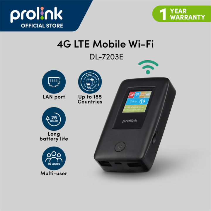 Prolink DL-7203E 4G LTE UP TO 300Mbps Openline Mobile Wi-Fi Hotspot ...