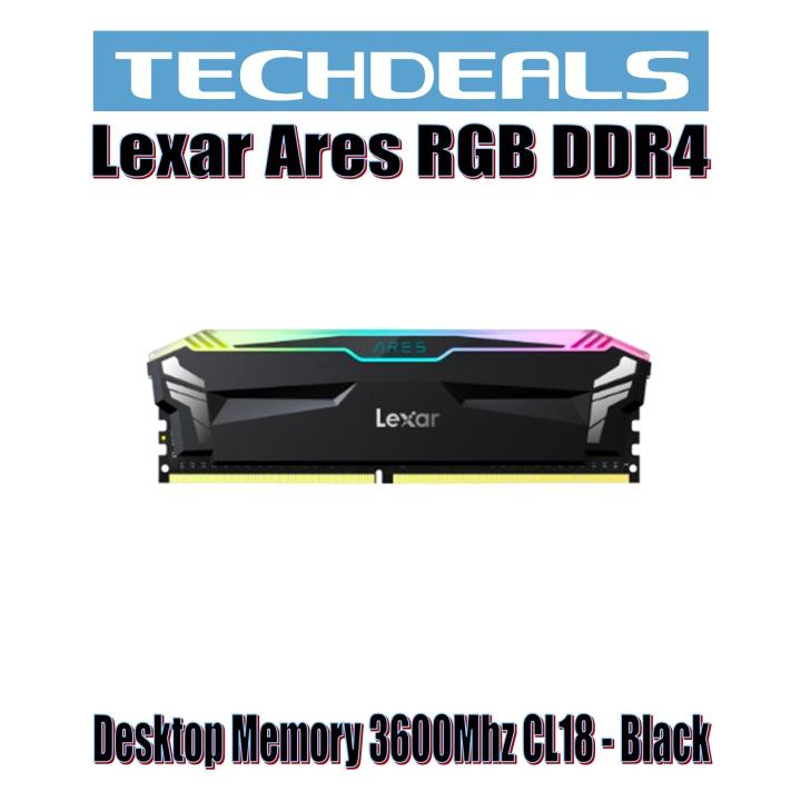 Lexar Ares RGB DDR4 Desktop Memory 3600Mhz CL18 - Black | Lazada Singapore