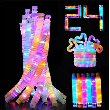 DIY Pop It Tubes Toy Fidget Toys For Kids Colorful Telescopic Pop Tube ...