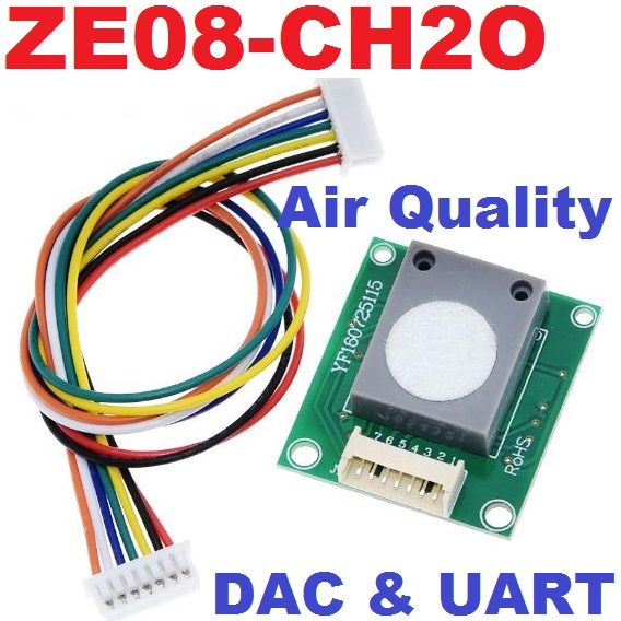 ZE08-CH2O Formaldehyde Sensor (Air Quality) alcohol carbon monoxide DAC output & UART & PWM ...