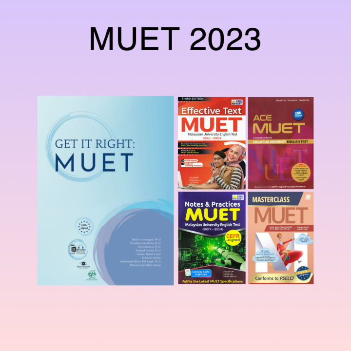 【NEW TOP 5 MUET】MUET 2023 CEFR - Aligned — Buku Rujukan / Reference ...