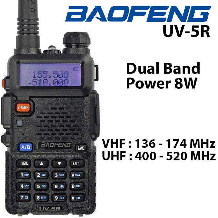 HT Baofeng UV5R Handy Talky Walkie Talkie Profesional Alat Komunikasi ...