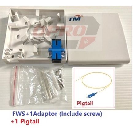 [COMBO] Fiber Wall Socket (FWS) / 2 Port FTTH Fiber Optic Terminal Box ...