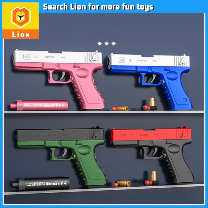 Seanfly Glock Nerf Gun Toys Children's Toy Soft Bullet Gun Pistol Can ...