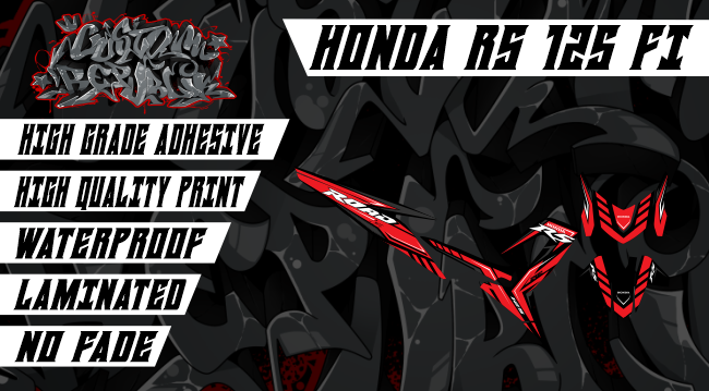 Honda RS 125 FI Racing Stripe Decals Set | Lazada PH