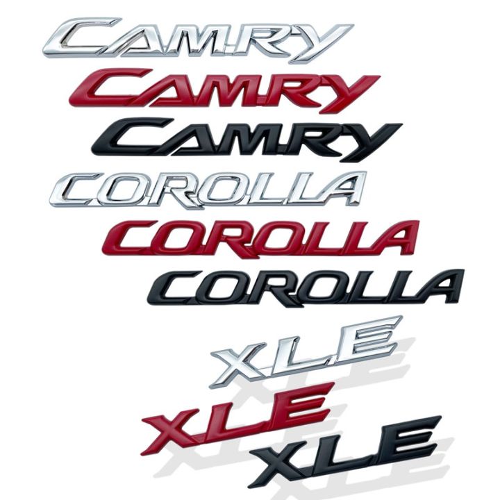 3D Metal Letter Emblem Trunk Body Badge Sticker For Toyota Camry ...