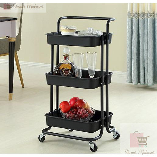 TROLLEY 3 TIER / RAK TROLI 3 SUSUN / RAK SALON / RAK DAPUR / RAK KAMAR ...