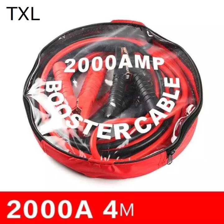 TXL Heavy Duty 2000AMP 4M Car Battery Jump Leads Booster Cables Jumper ...