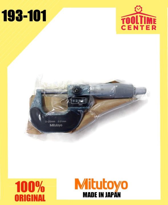 Mitutoyo Digit Outside Micrometer 0 25mm Model 193 101 Made In Japan