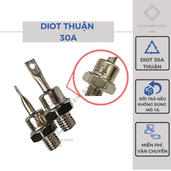 Diode 30A 1 chiều thuận điốt chỉnh lưu cho máy nạp ắc quý DIOTTQ30A ...