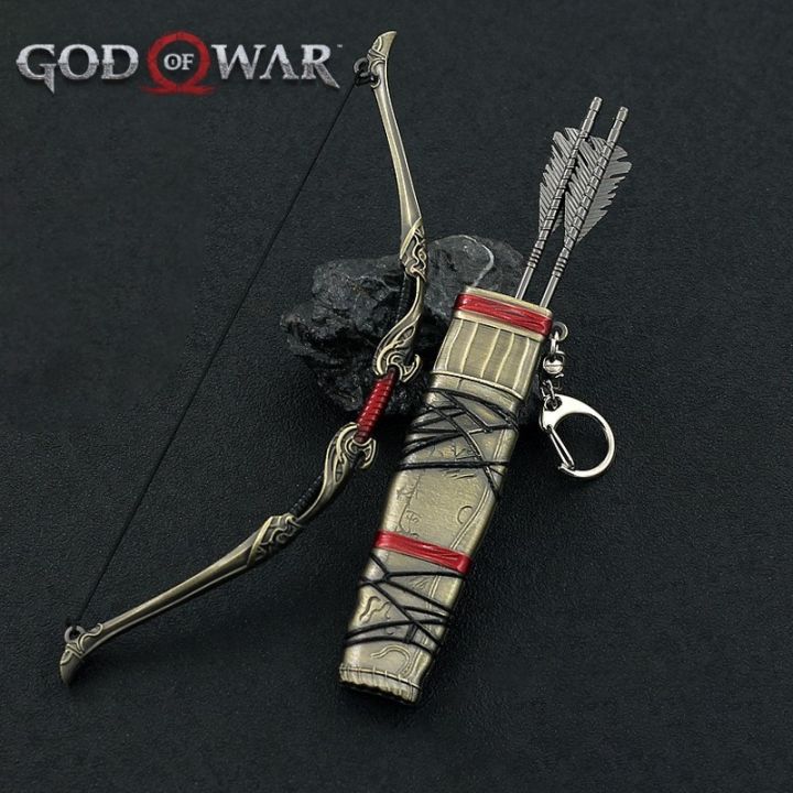 God of War Weapon Atreus Talon Bow Kratos Blades of Chaos Game Keychain ...