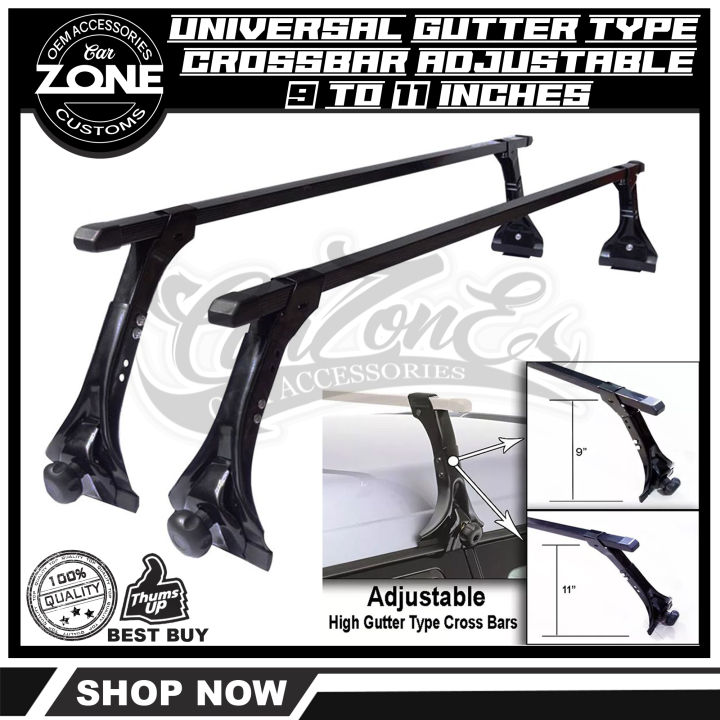 Universal Adjustable Ski Rack Gutter Type Heavy Duty Crossbar for High ...