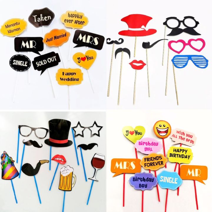 Photobooth PROPS Kertas Stick | Lazada Indonesia