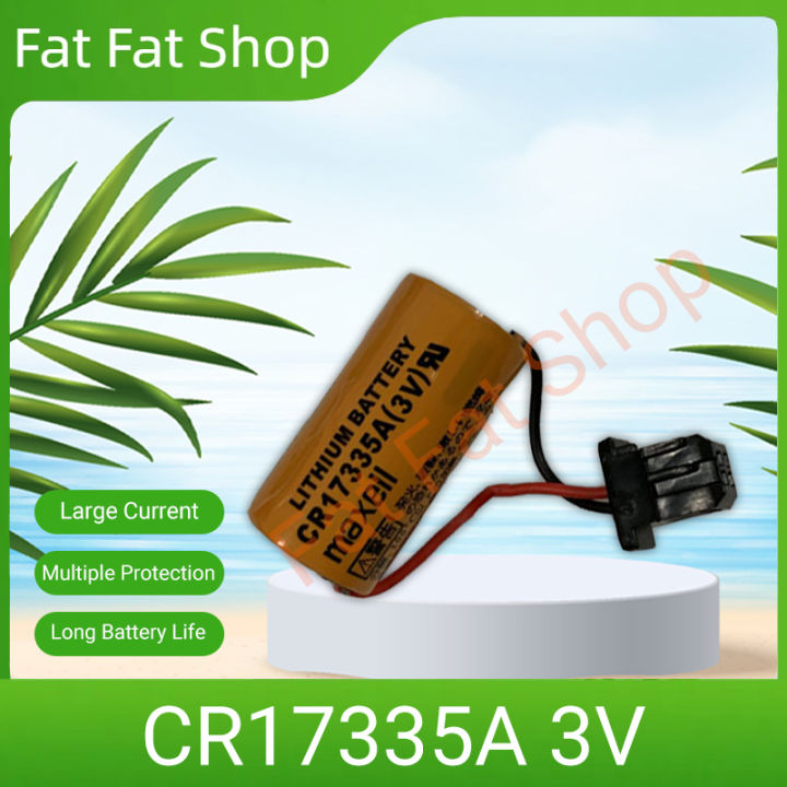 MAXELL CR17335A Battery 3V For Fanuc Special Black Plug A98L-0031-0028 ...