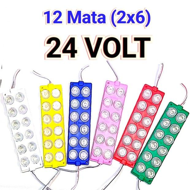 Lampu LED Modul (2 X 6 ) 12 Mata Besar 6 Watt 24 VOLT LAMPU KOLONG TRUK ...