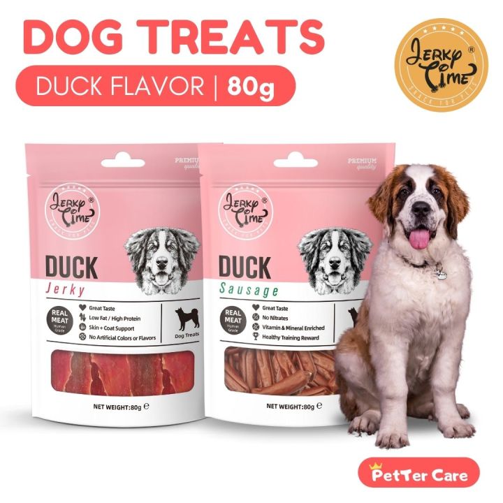 Jerky Time Duck Flavored Dog Treats with Real Meat 80g | Lazada PH