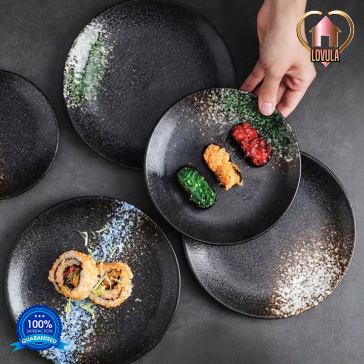Japanese Style Dinner Plate - Piring Hitam Jepang PREMIUM QUALITY ...