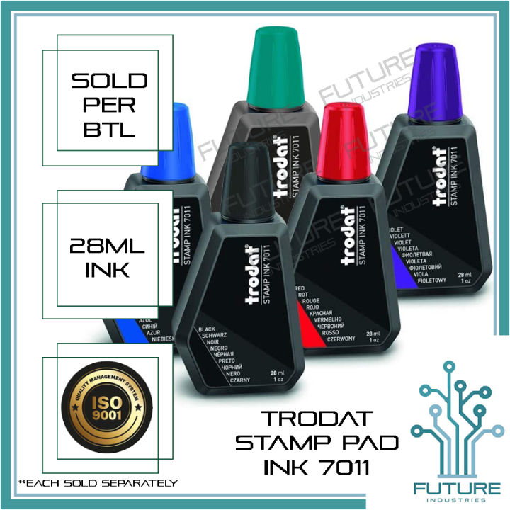 Trodat Stamp Pad Ink 7011 28ml per Bottle Trodat 45174 Ideal Premium ...
