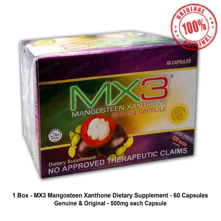 MX3 Mangosteen CAPSULES REGULAR Mangosteen Xanthone CAPSULE 500mg x 60's Authentic High Prestige ...