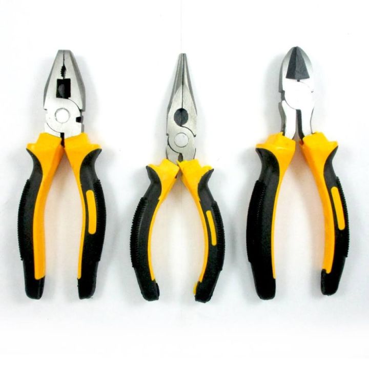 Tang Kombinasi Potong Lancip Cucut Ukuran 6 inch Gagang Plastik Karet ...