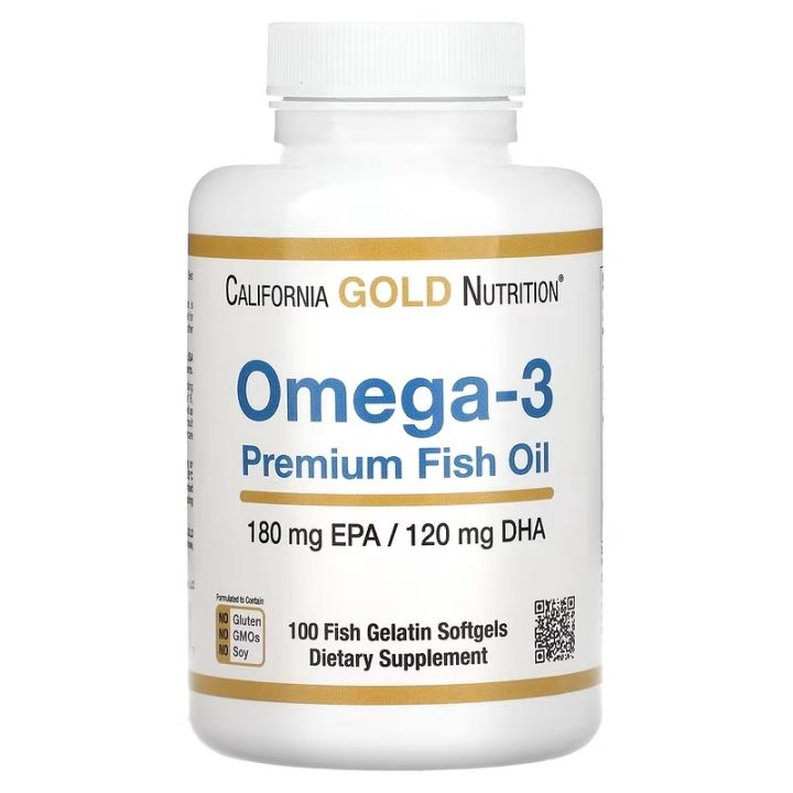 California Gold Nutrition - Omega-3 Premium Fish Oil (100 Fish Gelatin ...