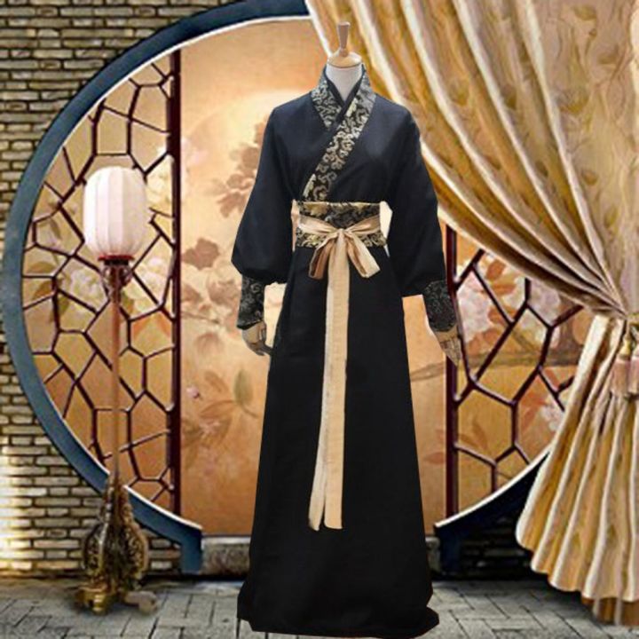 Ancient costume male Hanfu knight-errant scholar performance costume ...