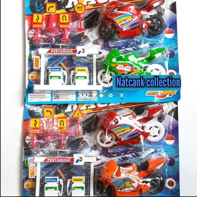 MAINAN MOTOR GP 2 PCS - POM BENSIN DAN RAMBU RAMBU LALU LINTAS | Lazada ...