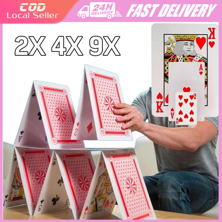 6x Giant Playing Cards 54Pcs/set Jumbo Cards Jumbo Playing Cards Giant ...