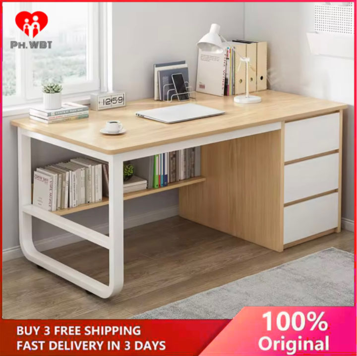 Computer Desk Tabe With Drawers Study Table For Desktop Office Desk ...