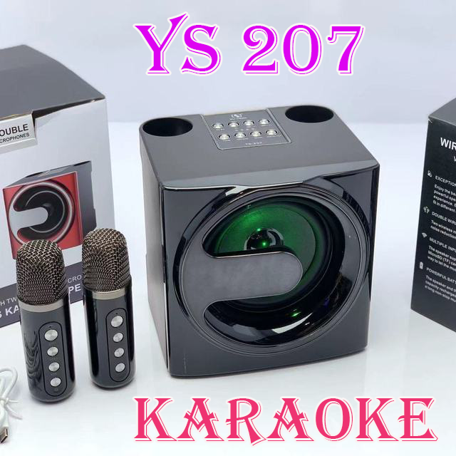 loa karoke gia đình.loa mini Loa bluetooth karaoke Su-Yosd YS-207 - Tặng kèm 2 micro không dây ...