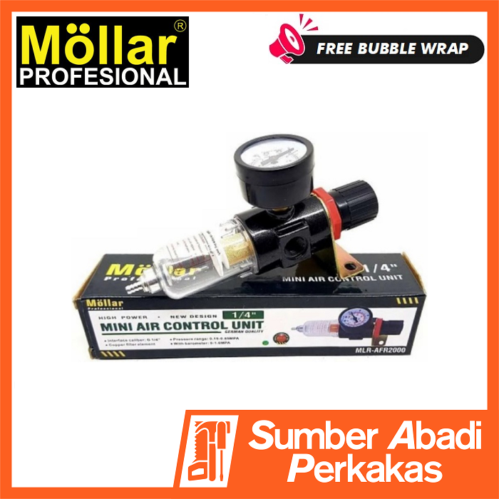 MOLLAR AFR2000 Mini Air Filter Control Unit Single Regulator 1/4 ...