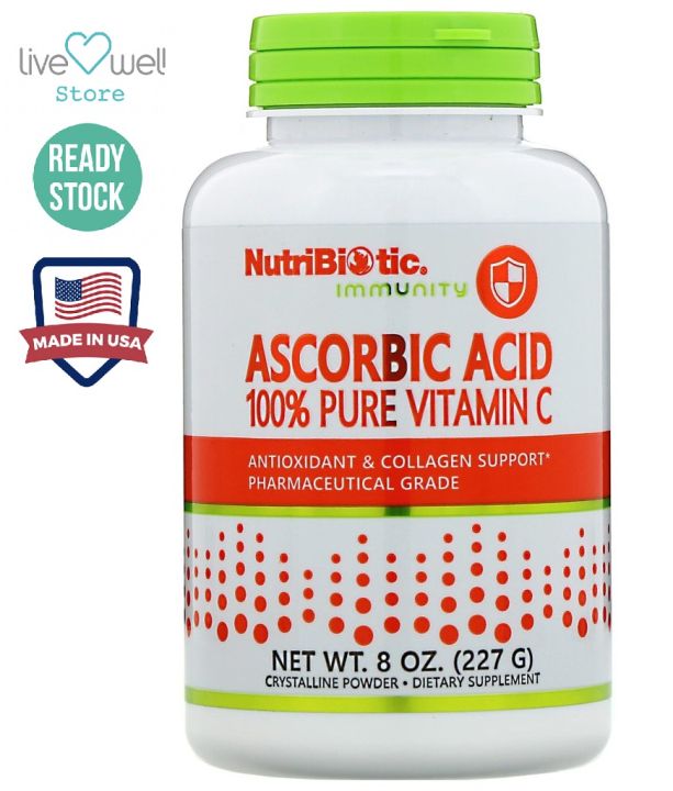 [Ready Stocks] Nutribiotic, Ascorbic Acid Vitamin C Crystalline Powder (227g / 454g), Boost ...