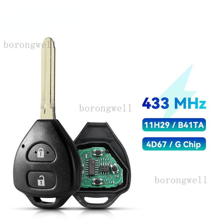 remote control for car key 2BNT 433Mhz with ID67 G Chip for Toyota ...