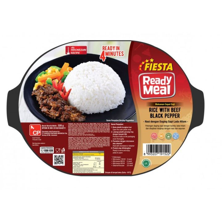 FIESTA READY MEAL Rice With Beef Blackpepper 320g | Lazada Indonesia
