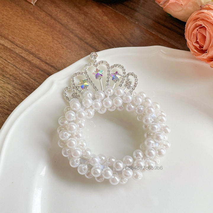 เด็กยืดผมยืดหยุ่นด้วยการออกแบบมงกุฎไข่มุกหรูหราสำหรับผมที่ถัก DTYU-TH ...