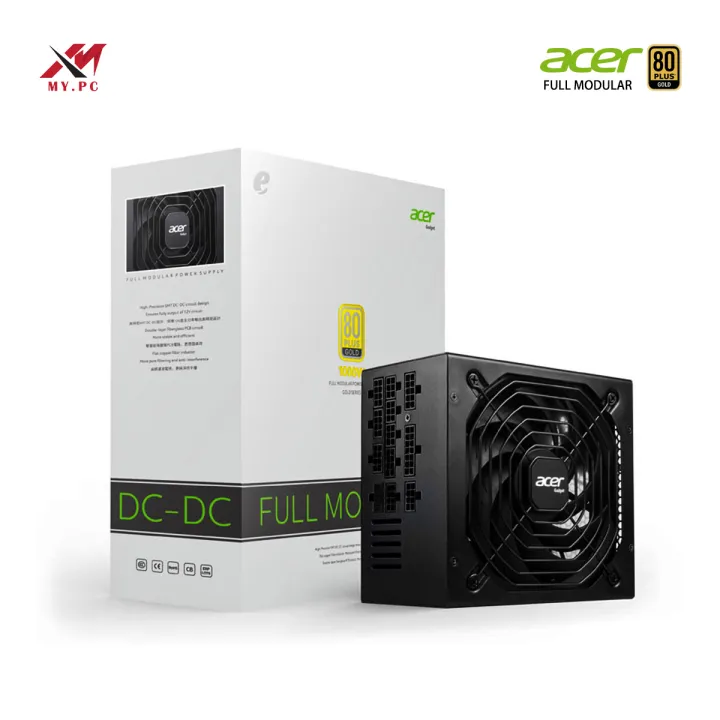 Acer Full Modular ATX PSU 1000w 80 Plus Gold Certified Computer Power ...