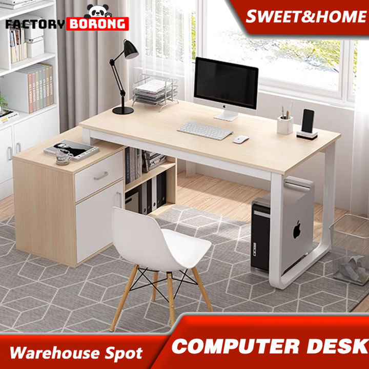 Computer Table with Book Shelf Study Desk Writing Desk Home Office ...