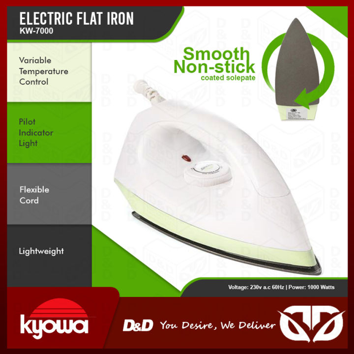 D&D | KYOWA Electric Flat Iron (KW-7000) White-Green | Lazada PH