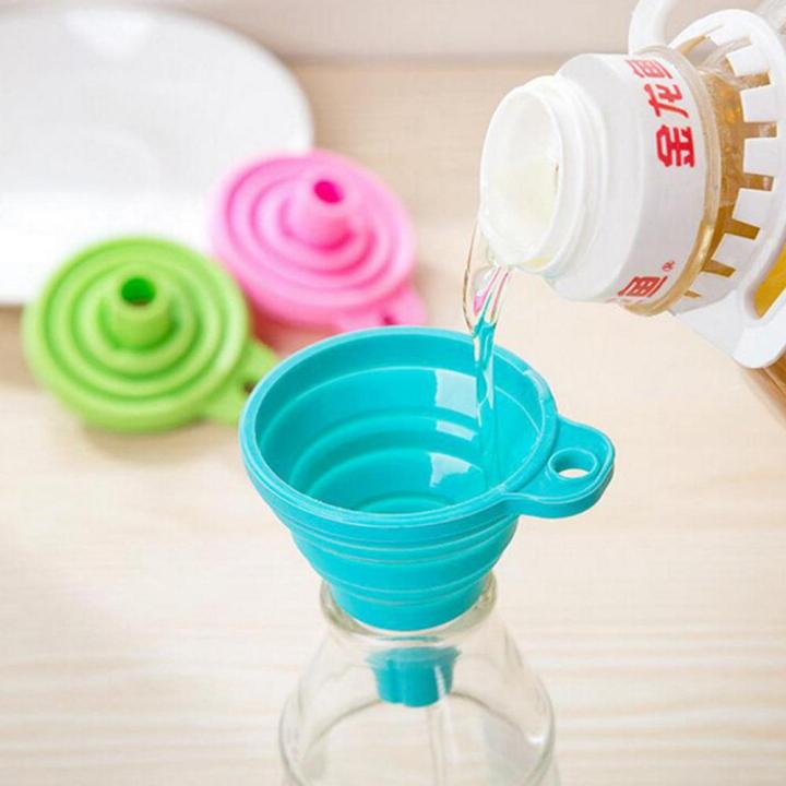 Silicone Folding Funnel Safe Food Grade Telescopic Long Neck Funnel ...