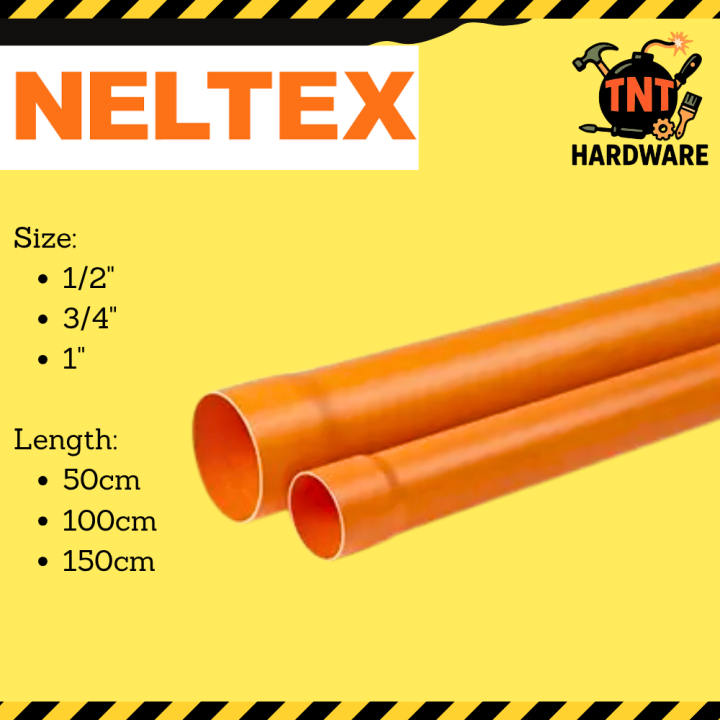 PVC Neltex Pipe Orange 1/2", 3/4", 1" Sold PER METER | Lazada PH