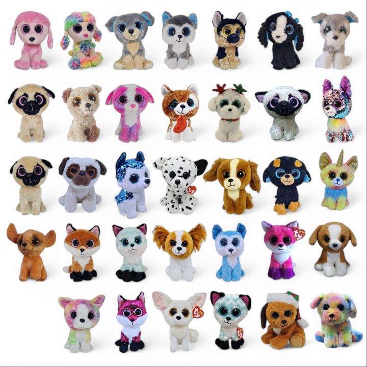 Preloved TY Regular Beanie Boos Dog Family Stuffed Toys Collection 2 ...