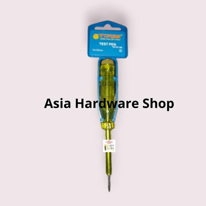 TORA Tespen Test Pen Testpen Tespen Listrik Tutup Kuningan | Lazada ...