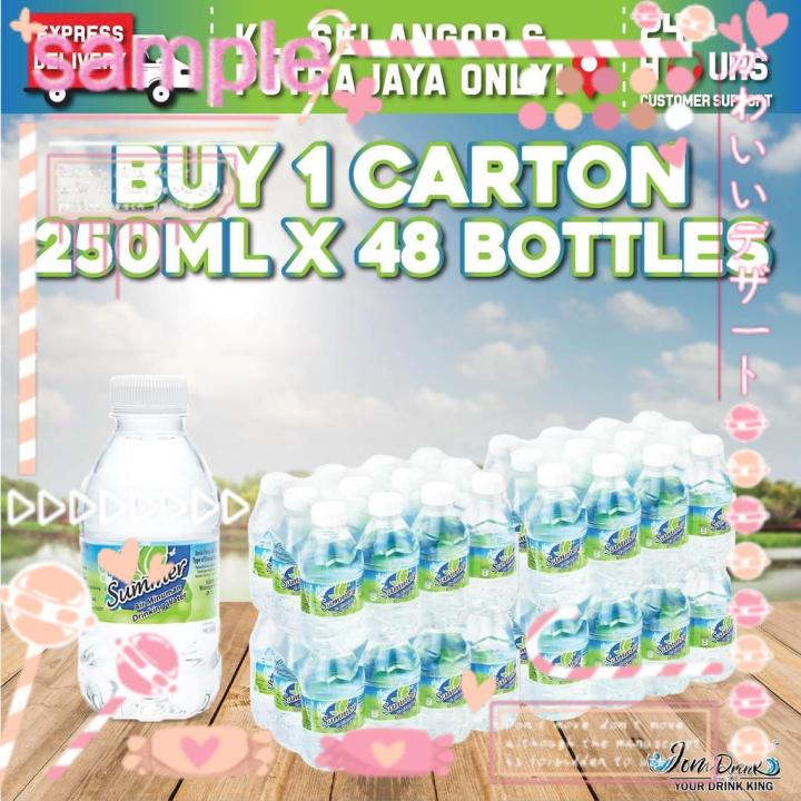 BUNDLE OF 1 CARTON SUMMER DRINKING WATER 250ML x 12 BOTTLES | Lazada